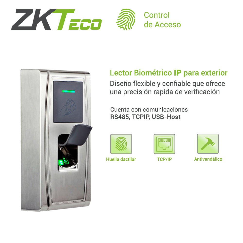 CONTROL DE ACCESO AVANZADO ZKTECO MA300 BIOMETRICO 1500HUELLAS MA300 | SILYMX