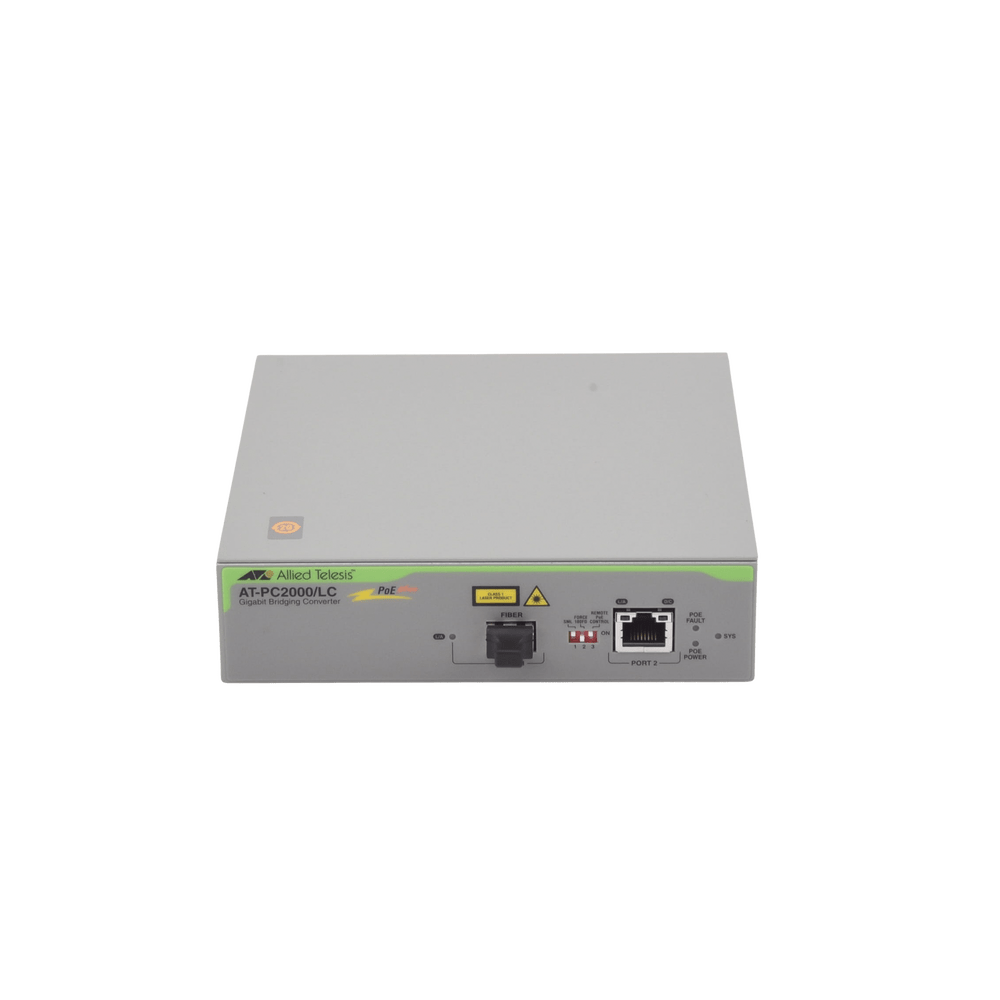 Convertidor de medios Gigabit Ethernet PoE+ a fibra óptica, conector LC, multimodo (MMF ...