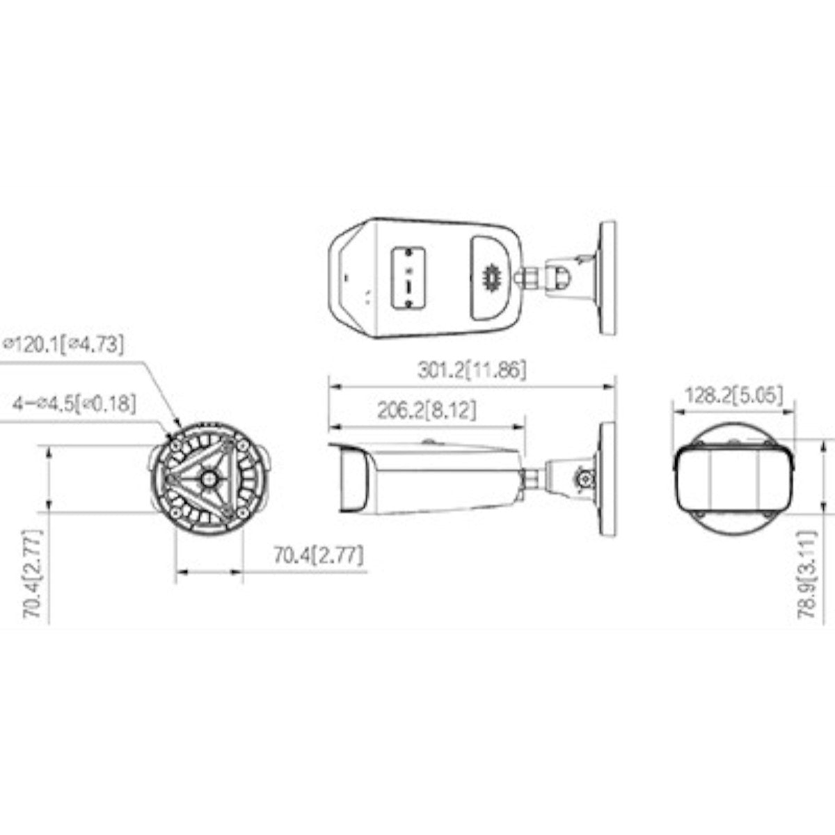 Cámara Ip Bullet 2x4 Mp Fullcolor Ir 40m 180° Audio Y Alarma DH-IPC ...