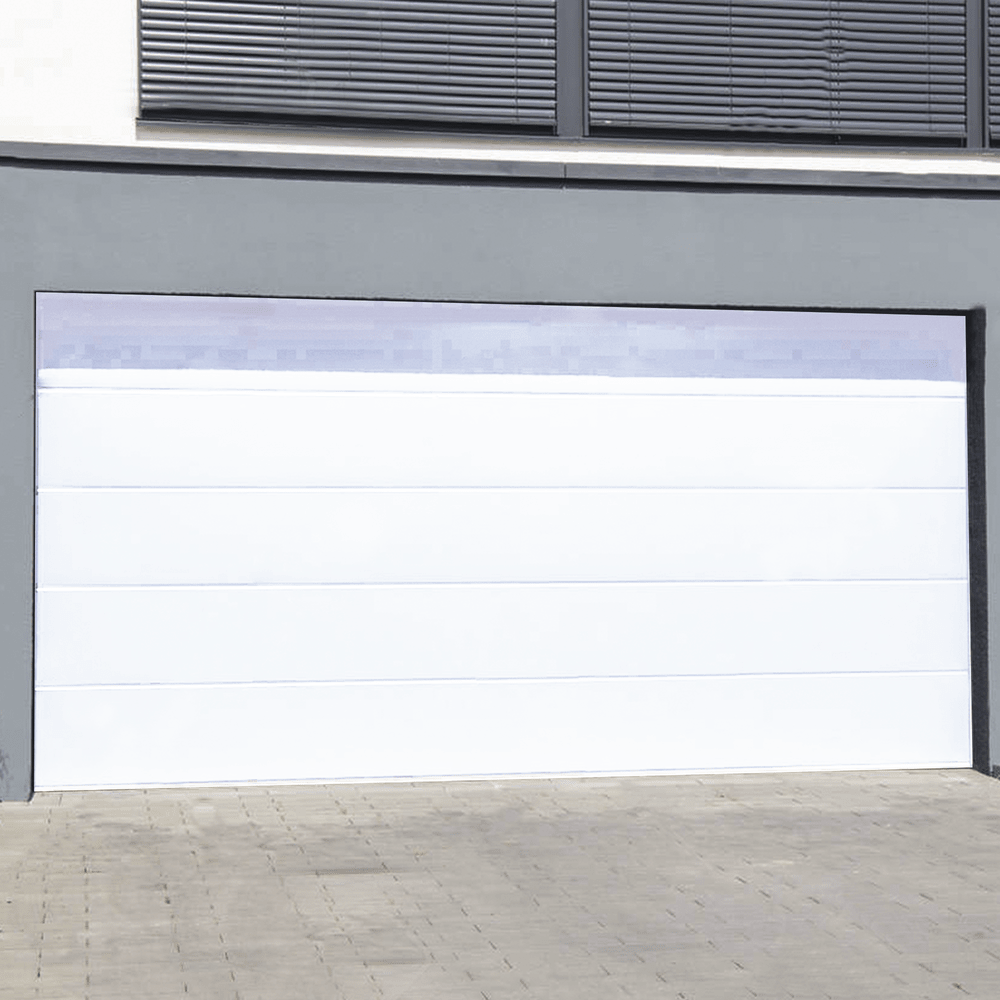 Puerta de Garage de Alta Calidad Linea Central Color Blanco 10X9 pies ...