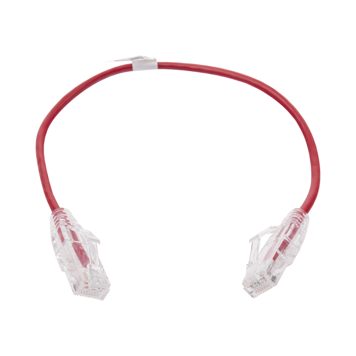 Patch Cord Slim UTP Cat6 - 30 cm Rojo Diámetro Reducido (28 AWG) | SILYMX